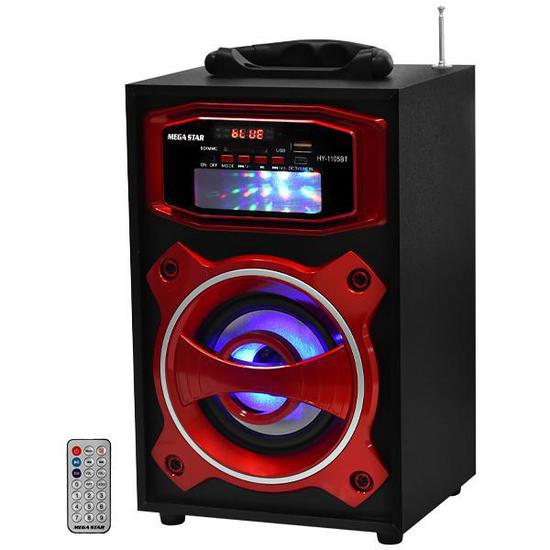 Caixa de Som Mega Star HY-1105BT SD / USB / Bluetooth / Karaokê no ...