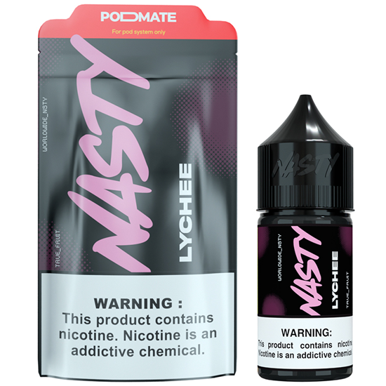 Essência para Vaper Nasty Juice PodMate Salt Lychee 30ML no Paraguai - ComprasParaguai.com.br