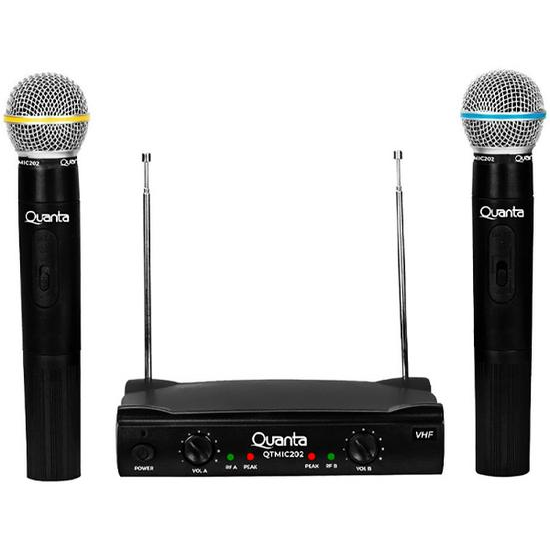 Microfone Quanta QTMIC202 Sem Fio no Paraguai - ComprasParaguai.com.br