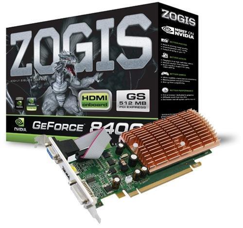 Placa de Video Zogis GeForce 8400 GS 512MB DDR3 PCI-Express no Paraguai - ComprasParaguai.com.br