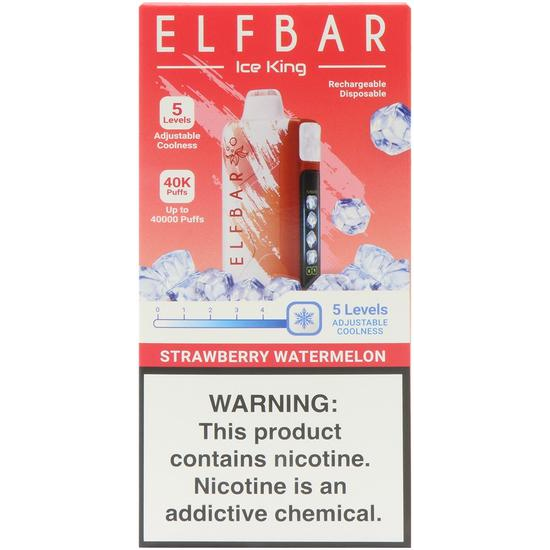 Vaper Descartável Elfbar Ice King 40K Strawberry Watermelon 40000 Puffs ...