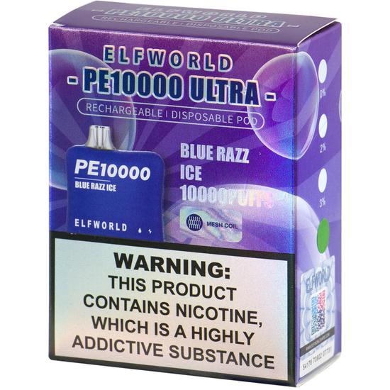Vaper Descartável Elfworld PE10000 Blue Razz Ice 10000 Puffs no Paraguai | Compras Paraguai