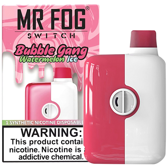 Vaper Descartável MR Fog Switch Bubble Gang Watermelon Ice 5500 Puffs ...