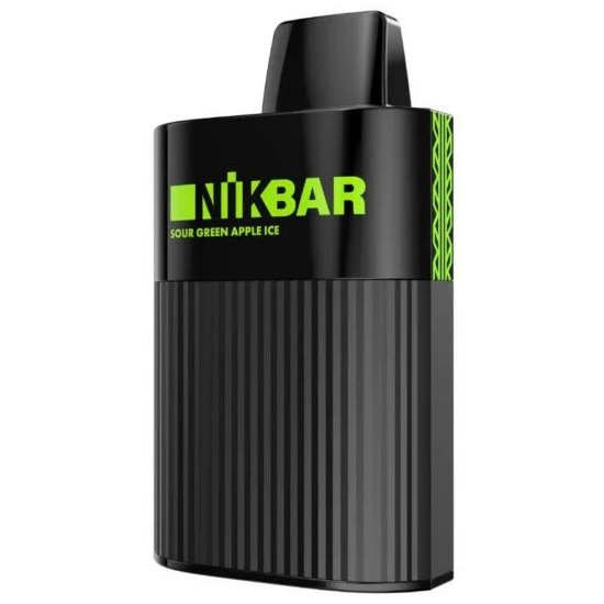 Vaper Descartável Nikbar Sour Green Apple Ice 6000 Puffs no Paraguai - ComprasParaguai.com.br