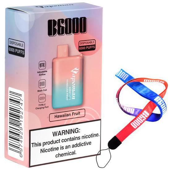 Vaper Descartável Vapeman B6000 Hawaiian Fruit 6000 Puffs no Paraguai | Compras Paraguai