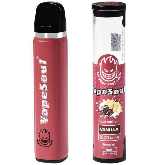 Vaper Descartável VapeSoul Soul Smile II Vanilla 1500 Puffs no Paraguai ...