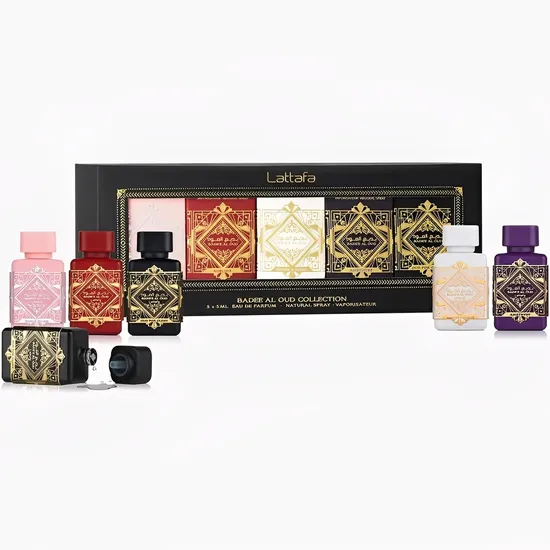 Conjunto Mini Perfume Lattafa Badee Al Oud Collection Edp - Unissex 5 X ...