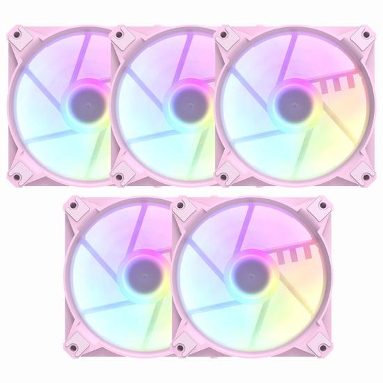 Cooler para Gabinete Darkflash Infinity 8 12X12 LED RGB Rosa - Kit com ...