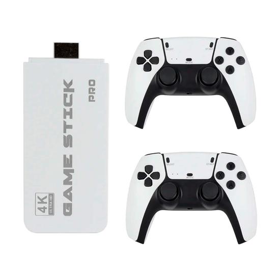 Console Game Stick Pro PS5 4K Uhd +1000 Jogos 2 Controles Sem Fio ...