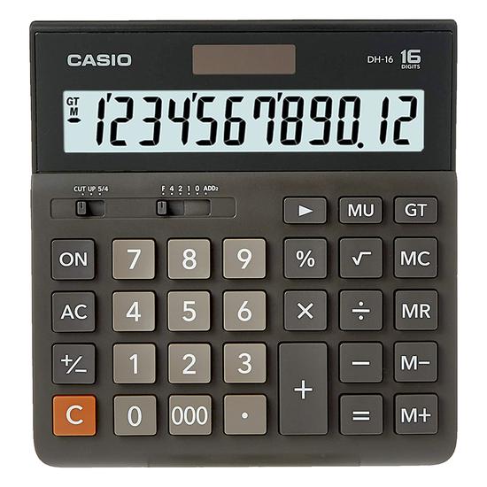 Calculadora Casio DH-16-BK-W-DP / 16 Digitos - Cinza / Preto na loja ...